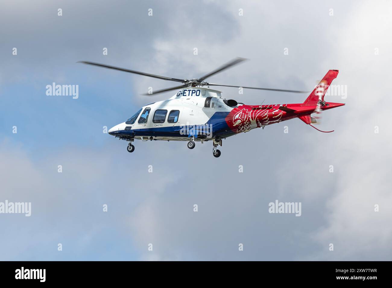 QinetiQ - AgustaWestland AW109, arriving at RAF Fairford to take part ...