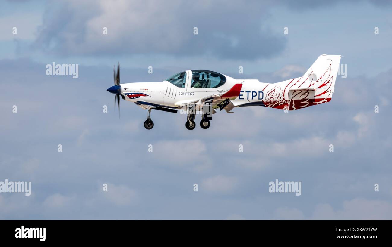 QinetiQ - Grob G-120TP-A, arriving at RAF Fairford to take part in the ...