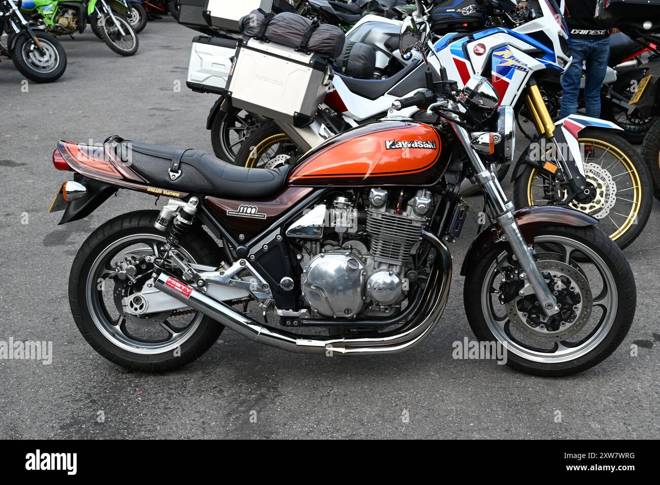 Kawasaki Z1100 motorbike Stock Photo - Alamy