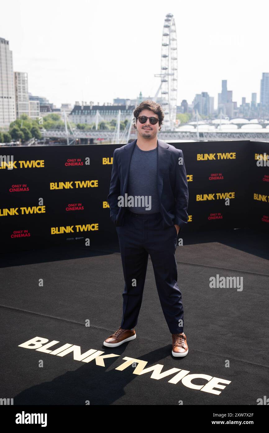 Garret Levitz attending the Blink Twice photo call at Savoy Place in ...