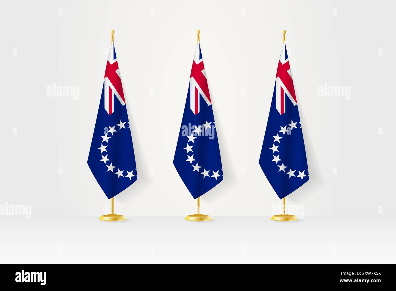 National flag cook islands waving Stock Vector Images - Alamy