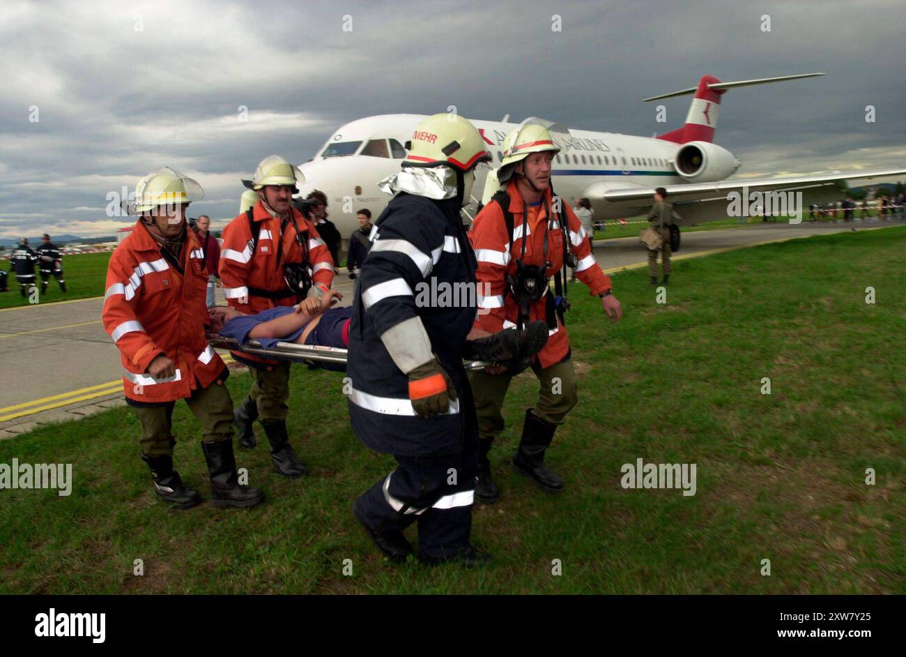 plane crash after technical or human error, accident in aviation plane ...