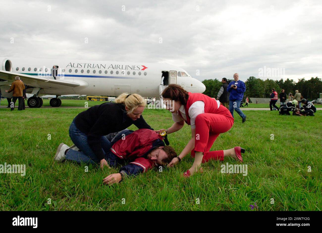 plane crash after technical or human error, accident in aviation plane ...