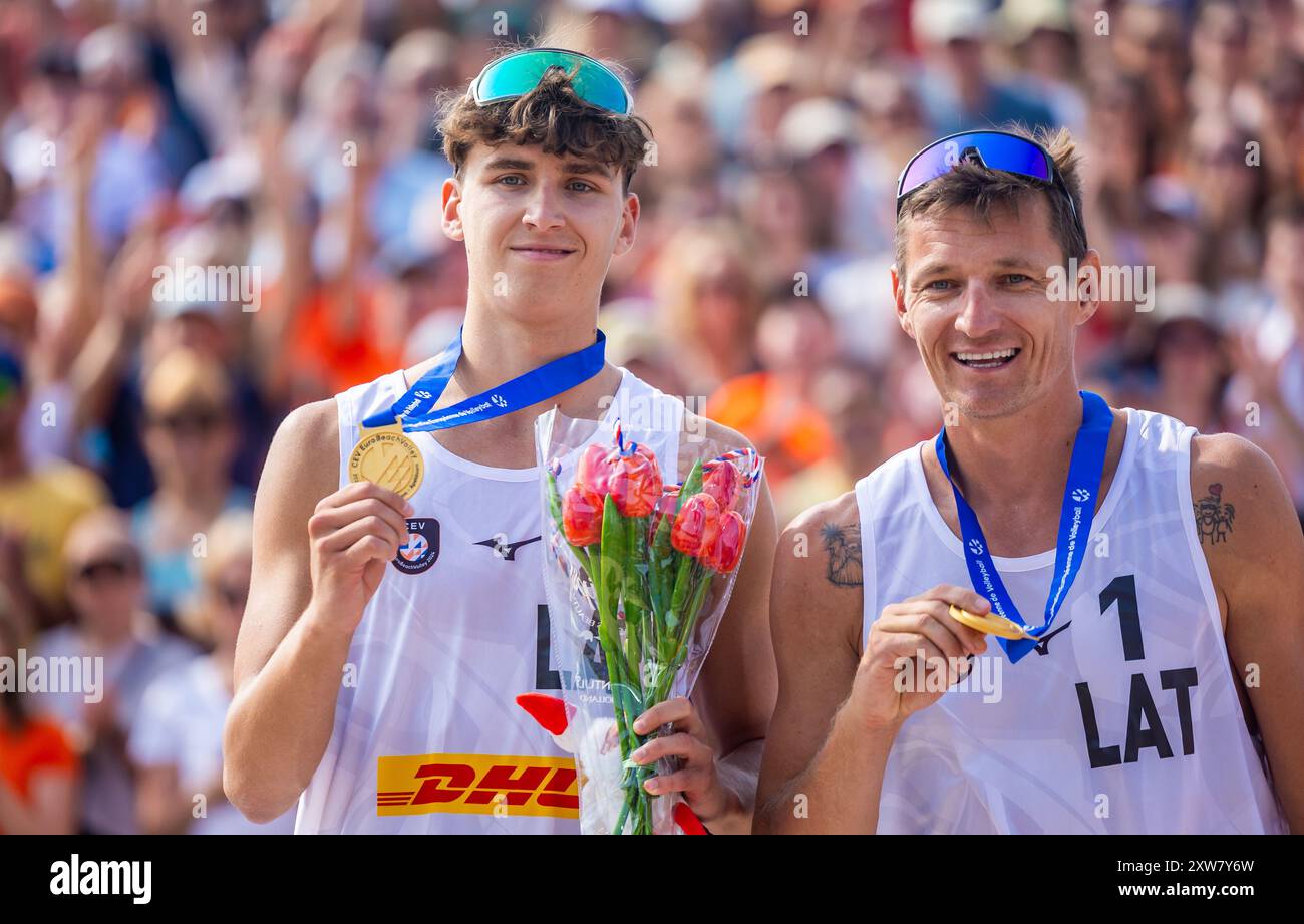 THE HAGUE - Martins Plavins and Kristians Fokerots from Latvia with the ...