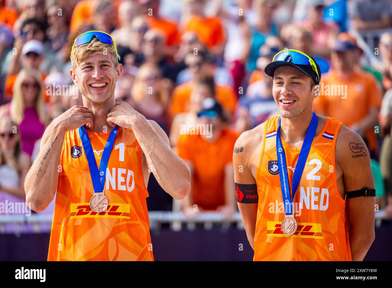 THE HAGUE - Steven van de Velde and Matthew Immers with the bronze ...