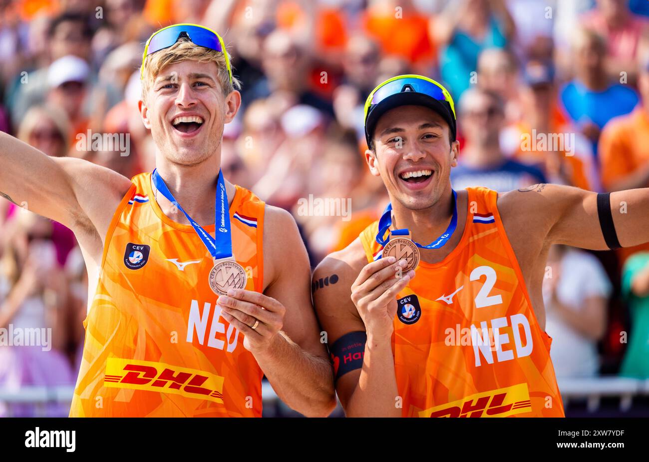 THE HAGUE - Steven van de Velde and Matthew Immers with the bronze ...