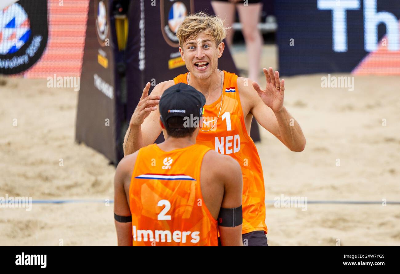THE HAGUE - Steven van de Velde and Matthew Immers during the final for ...