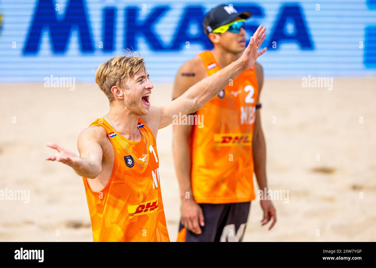THE HAGUE - Steven van de Velde and Matthew Immers during the final for ...