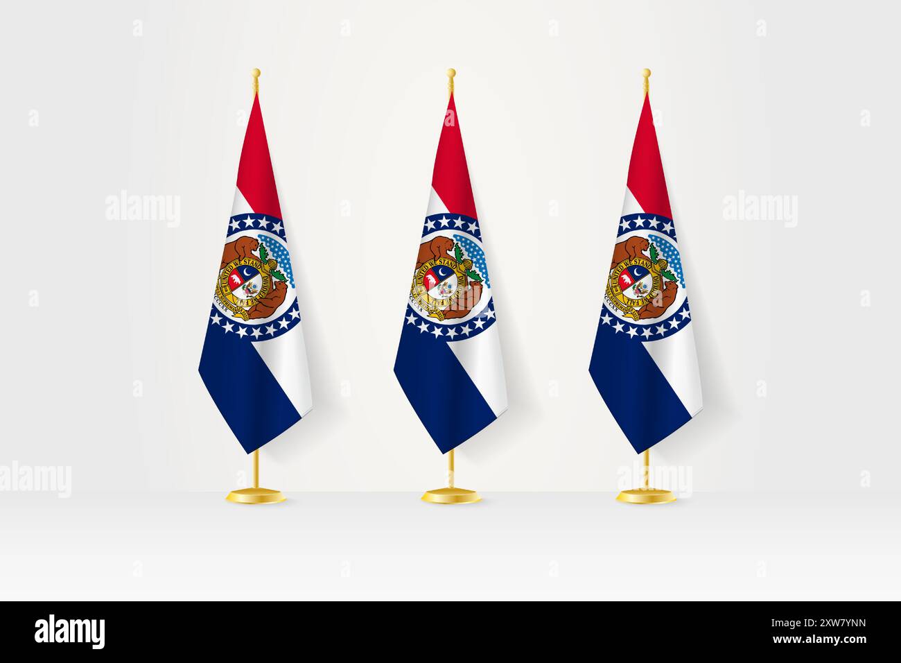 American flags in a row Stock Vector Images - Alamy