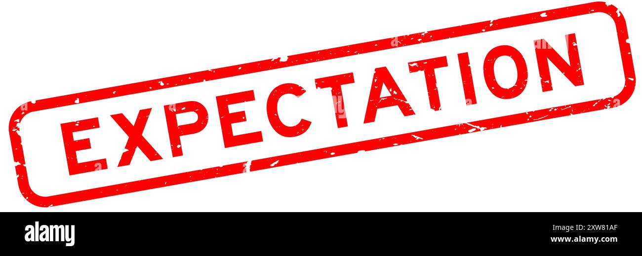 Grunge red expectation word square rubber seal stamp on white background Stock Vector Image ...