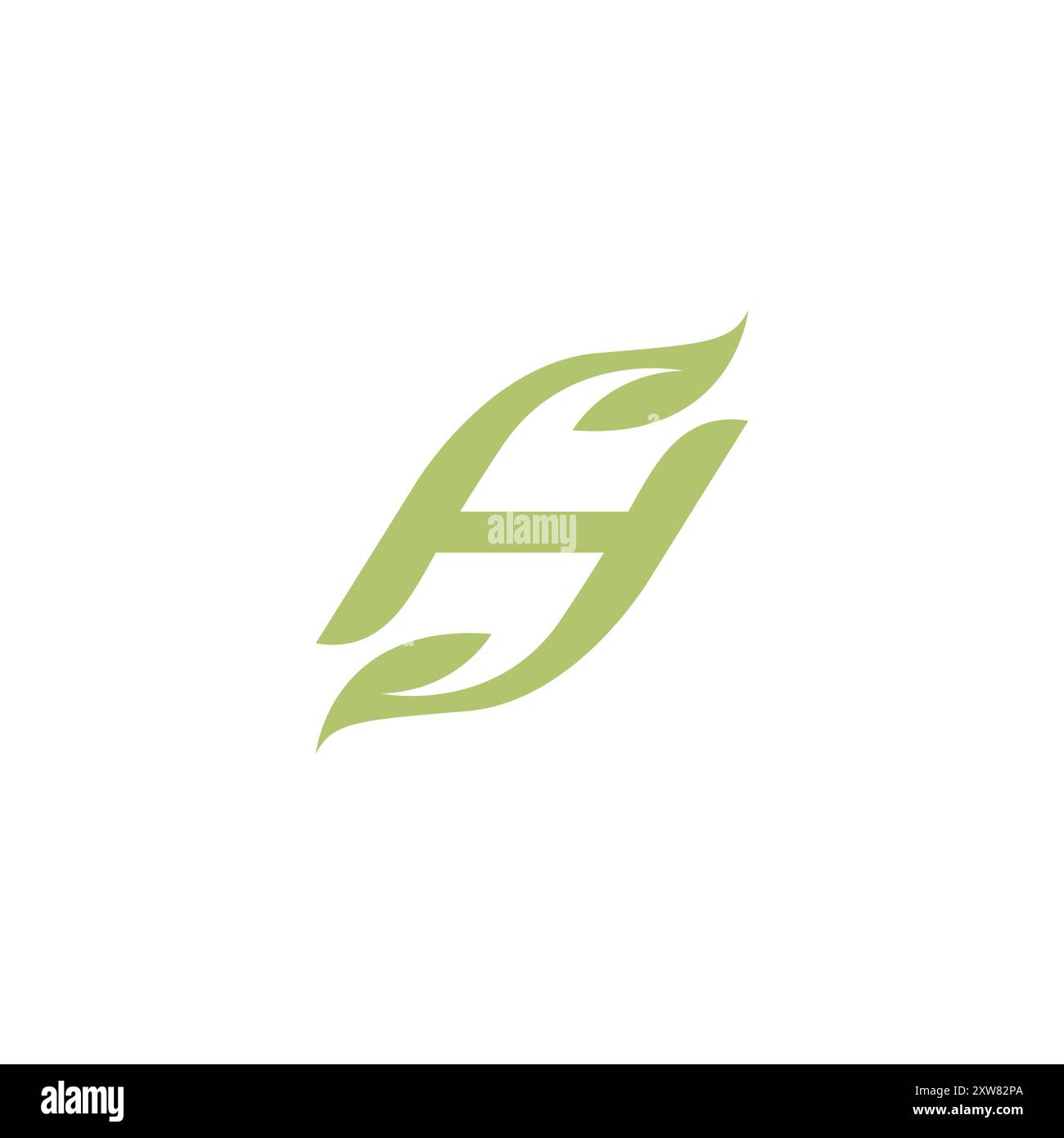 H Leaf Logo Vector. Letter H Organic Icon Stock Vector Image & Art - Alamy