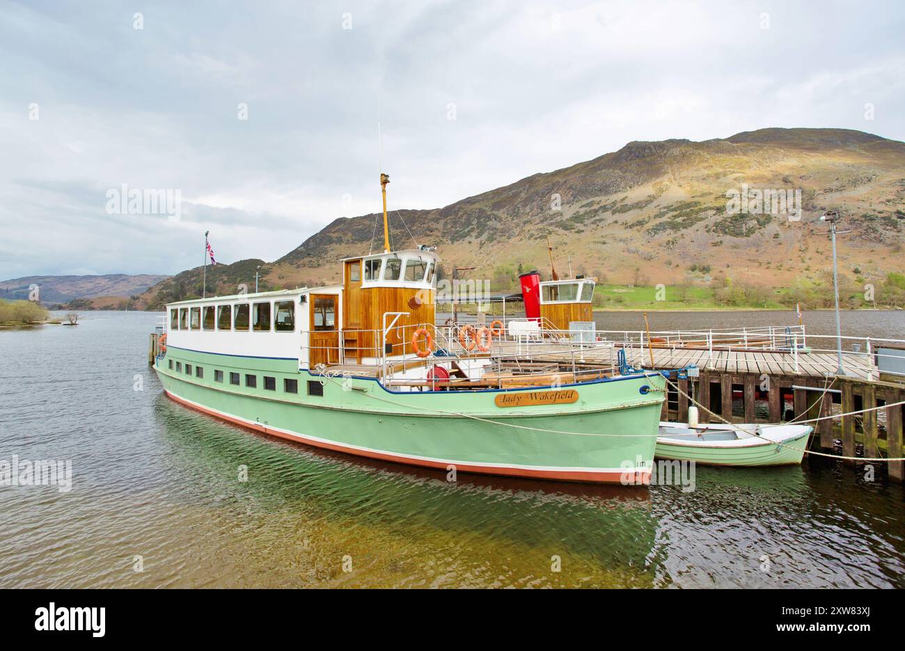 The MV Lady Wakefield pleasure boat on Ullswater, Lake District ...
