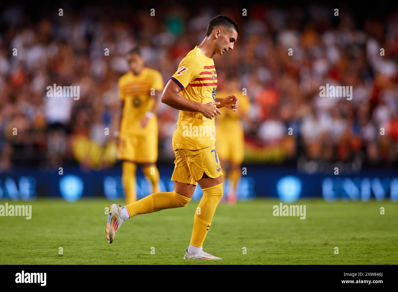 Ferran Torres of FC Barcelona reacts during the LaLiga EA Sports match ...