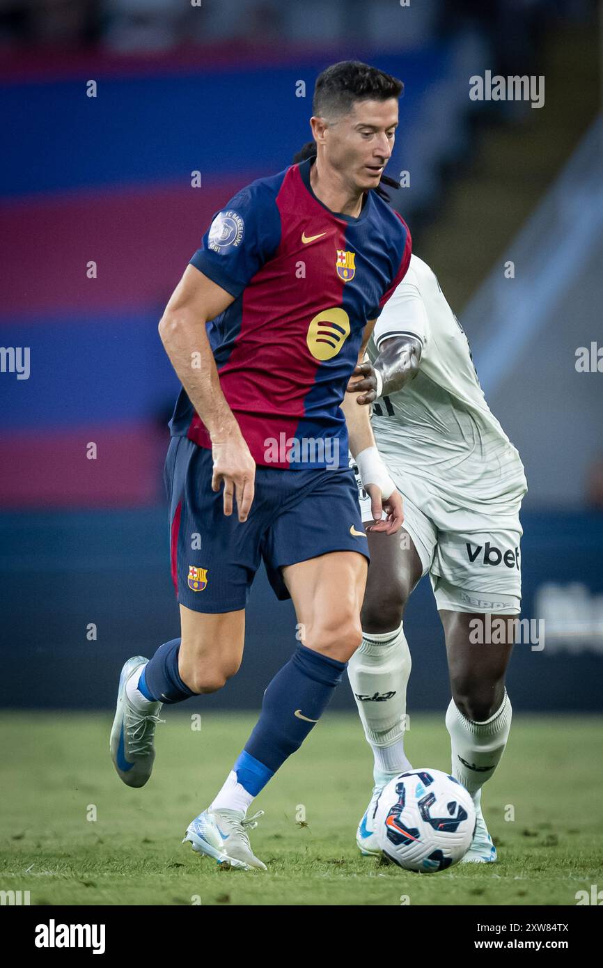 Robert Lewandowski (FC Barcelona) in action during a Joan Gamper Trophy ...