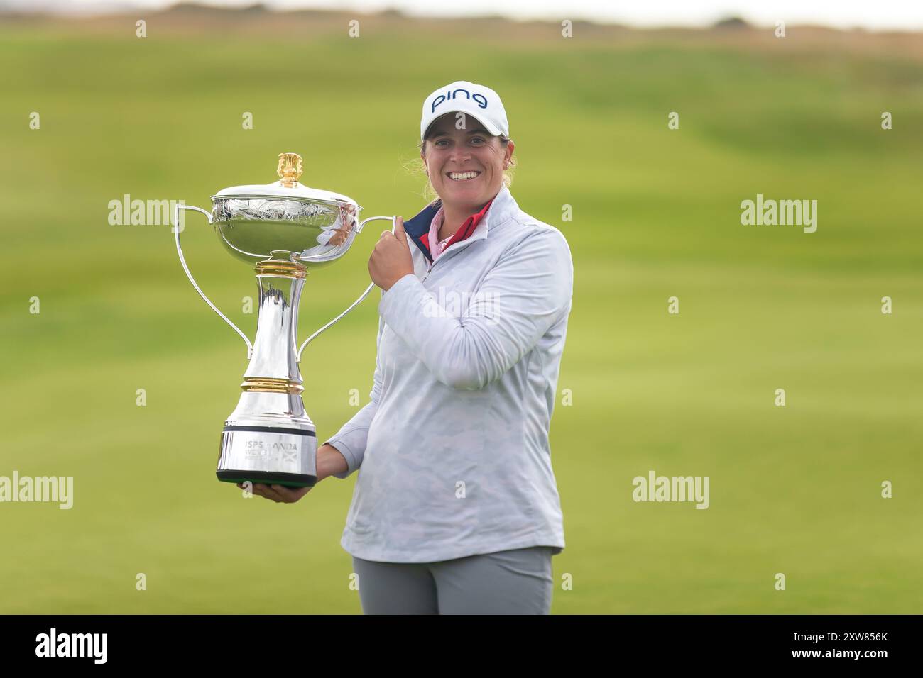 North Ayrshire, UK. 18th Aug, 2024. Lauren Coughlin the 2024 ISPS HANDA Women's Scottish Open ...