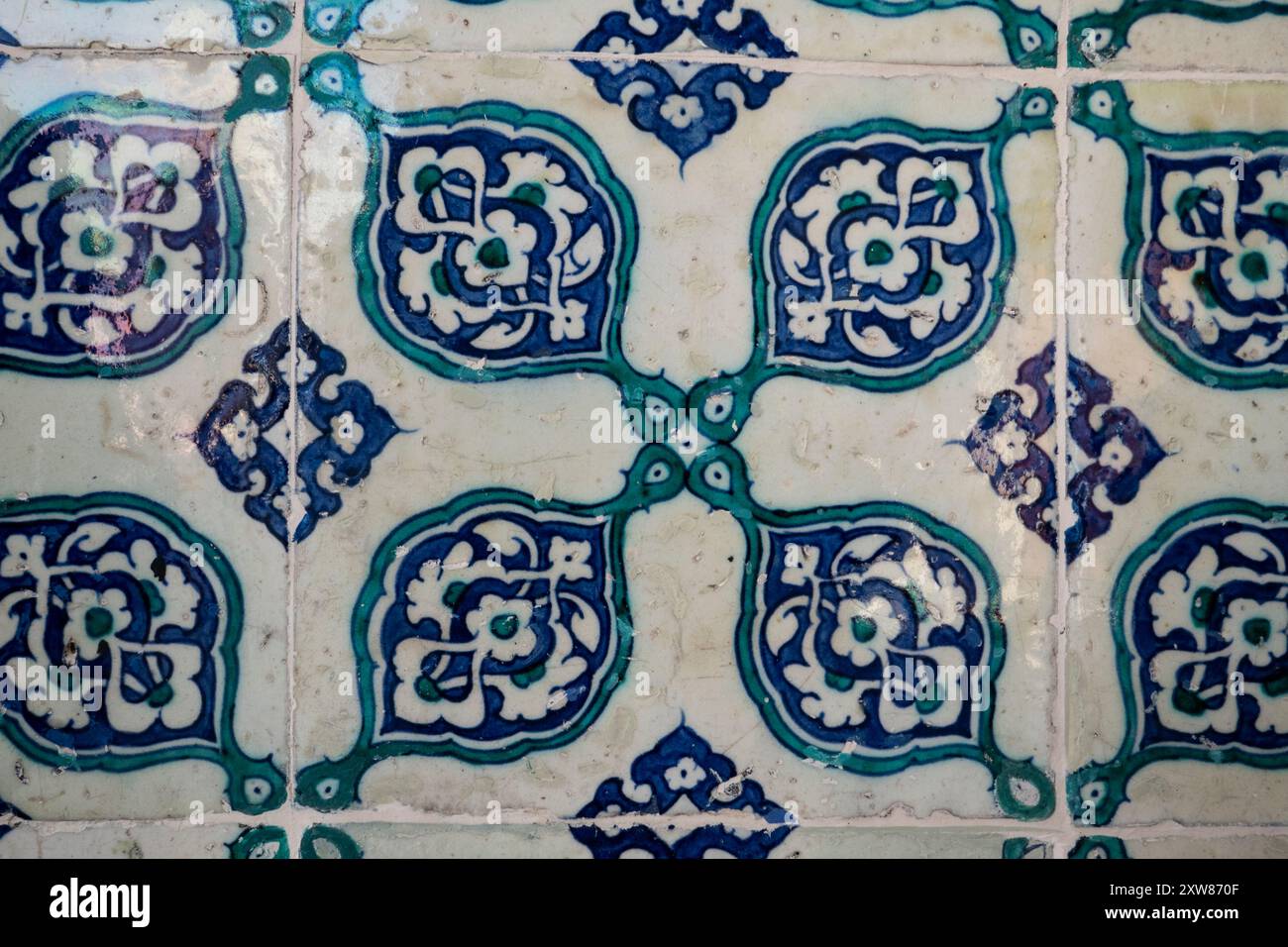 The Turkish ceramic tiles from Rustem Pasha Mosque, Istanbul Stock ...