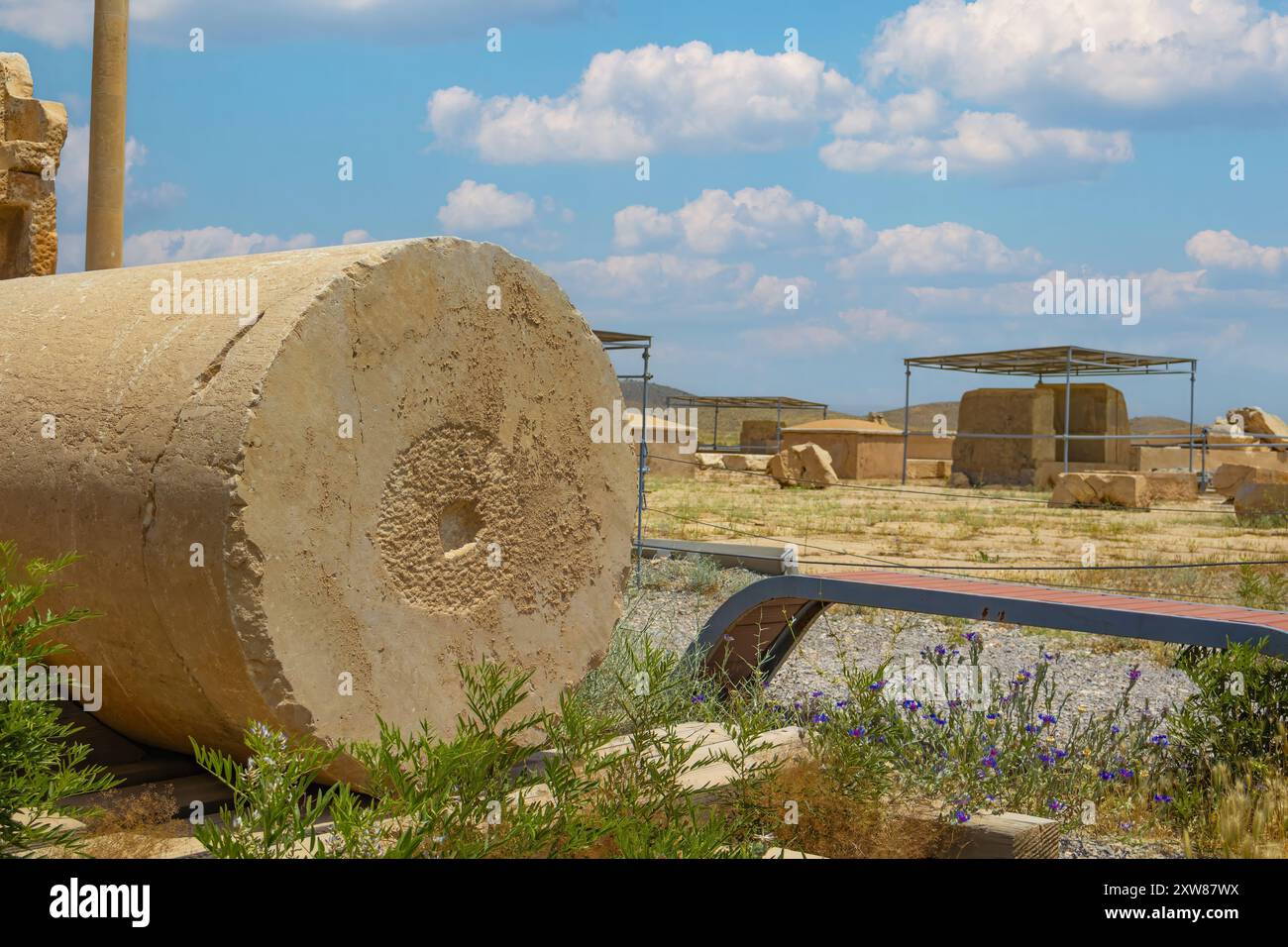 Ruins of Bar-e Aam Palace at ancient Pasargadae -shiraz- Iran Stock ...