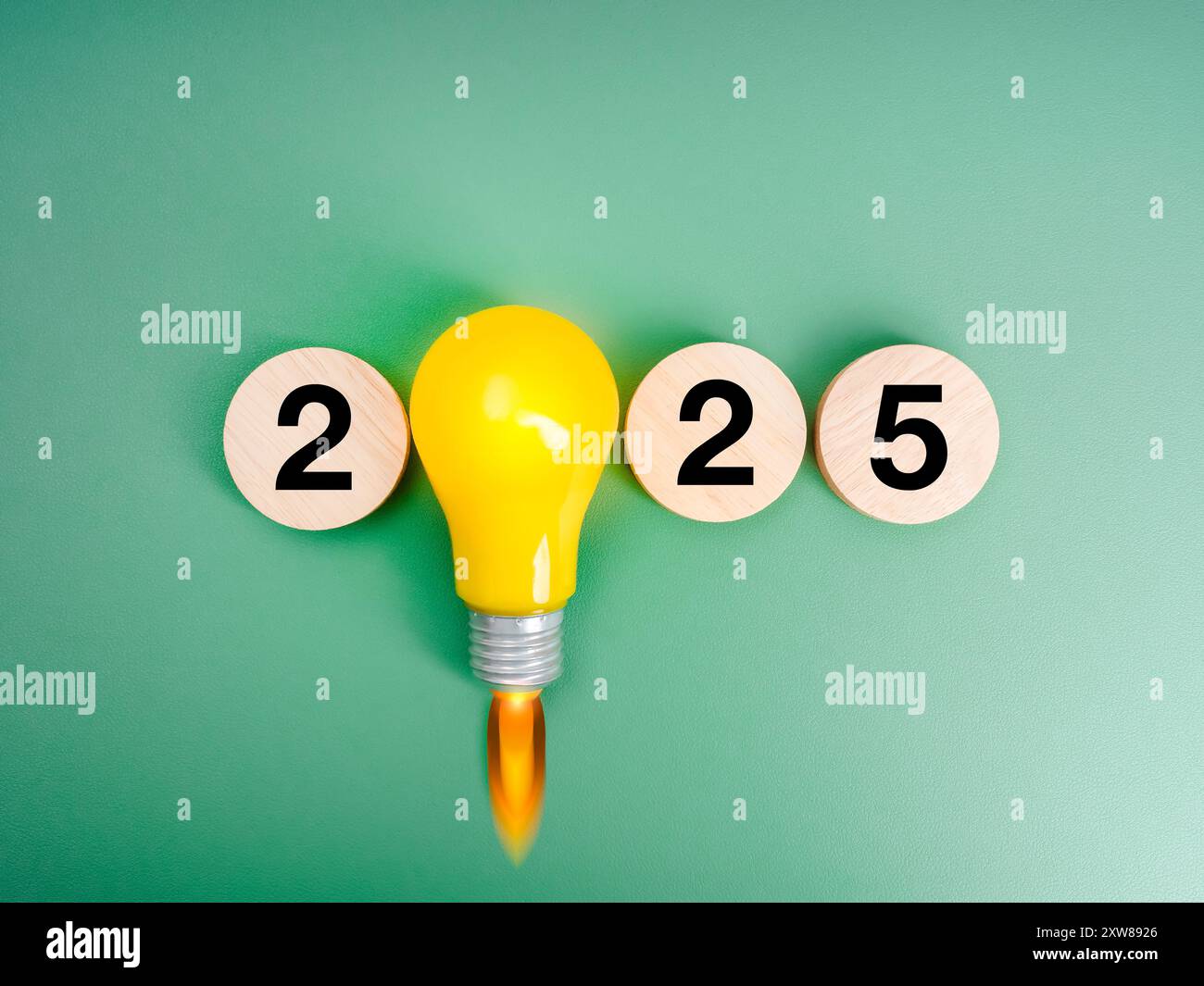 2025 new year innovative trend, business startup concept. 2025 calendar ...