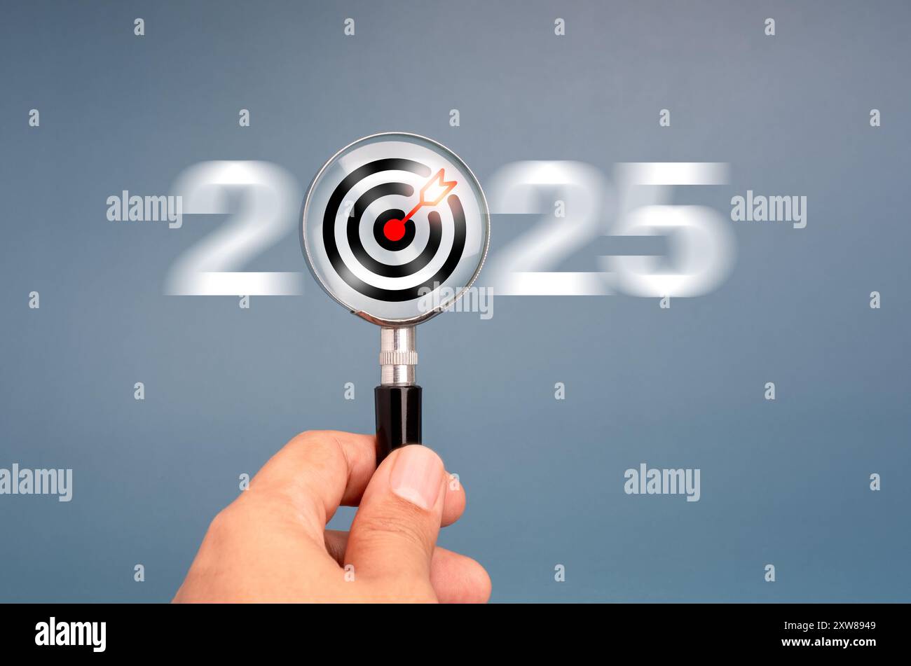 Happy new year 2025 with business trends concept banner. Target icon ...