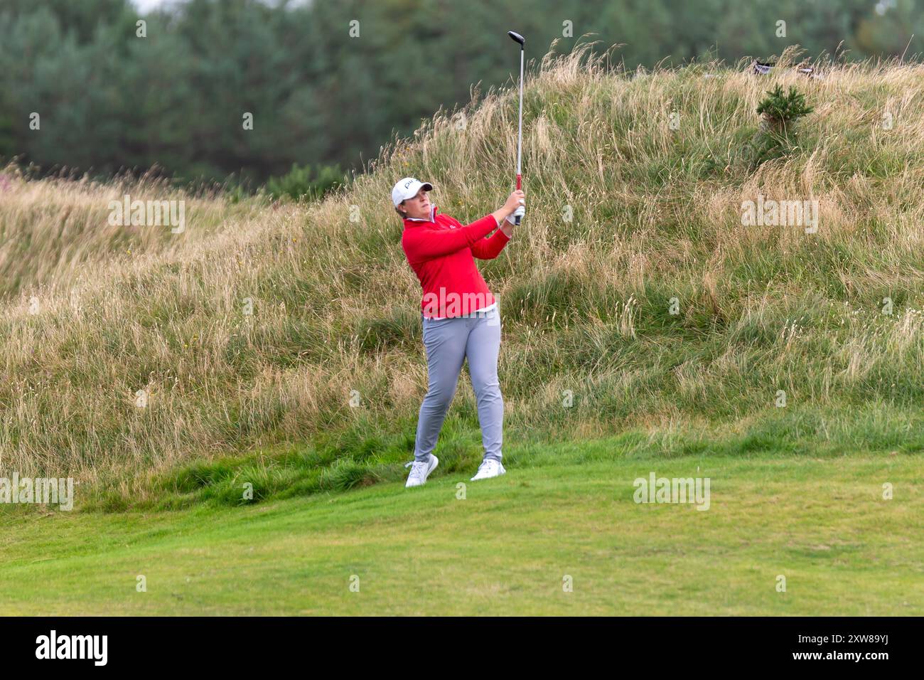 North Ayrshire, Scotland. 18th August 2024. Lauren Coughlin during the final round of the 2024 ...