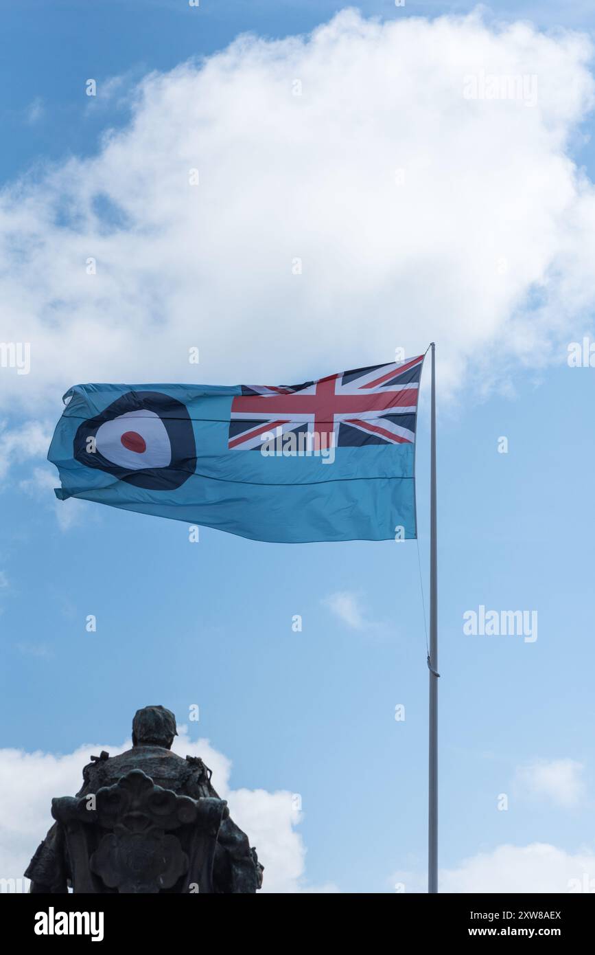 RAF flag/ ensign flying at the Eastbourne, Airbourne Airshow 2024 Stock ...