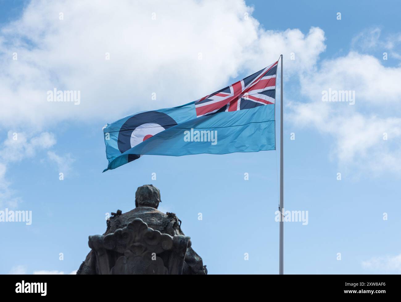 RAF flag/ ensign flying at the Eastbourne, Airbourne Airshow 2024 Stock ...