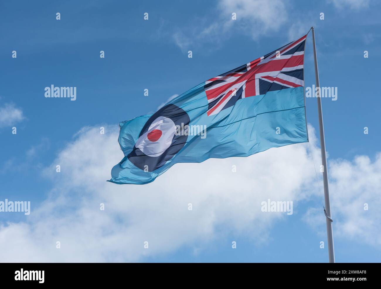 RAF flag/ ensign flying at the Eastbourne, Airbourne Airshow 2024 Stock ...