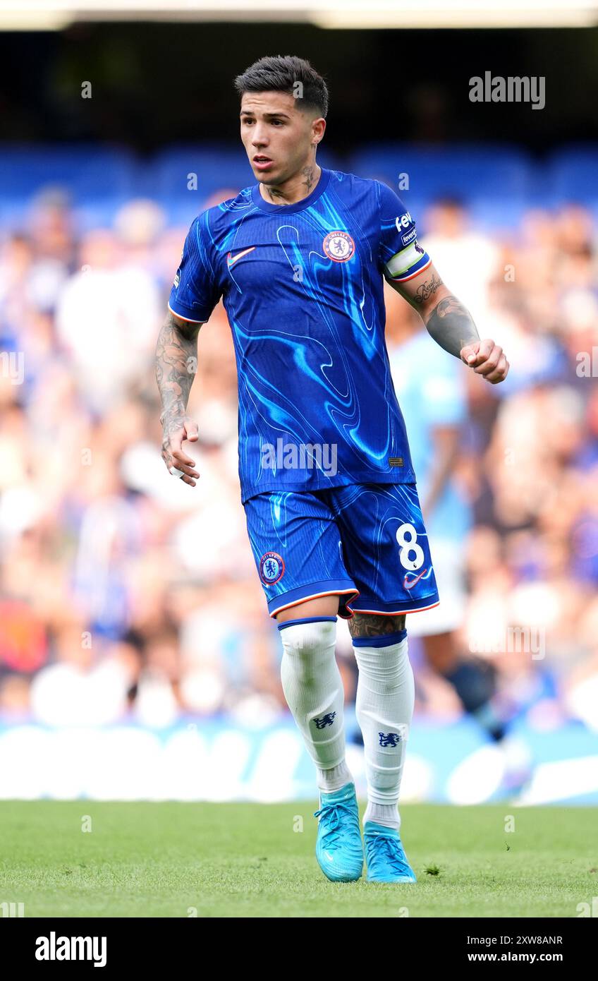Chelsea's Enzo Fernandez in action during the Premier League match at ...