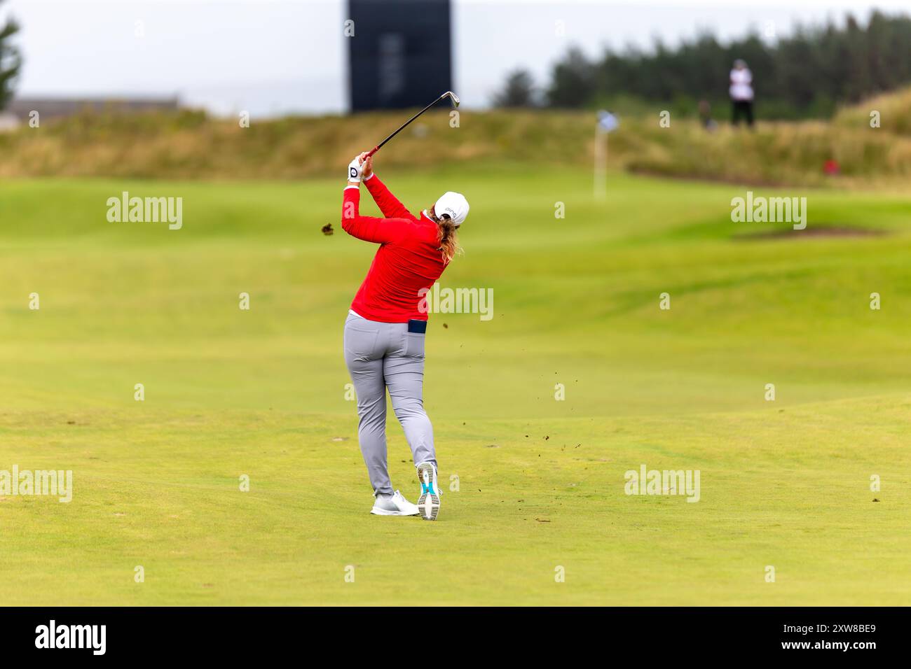 North Ayrshire, Scotland. 18th August 2024. Lauren Coughlin in her eay to winning the 2024 ISPS ...