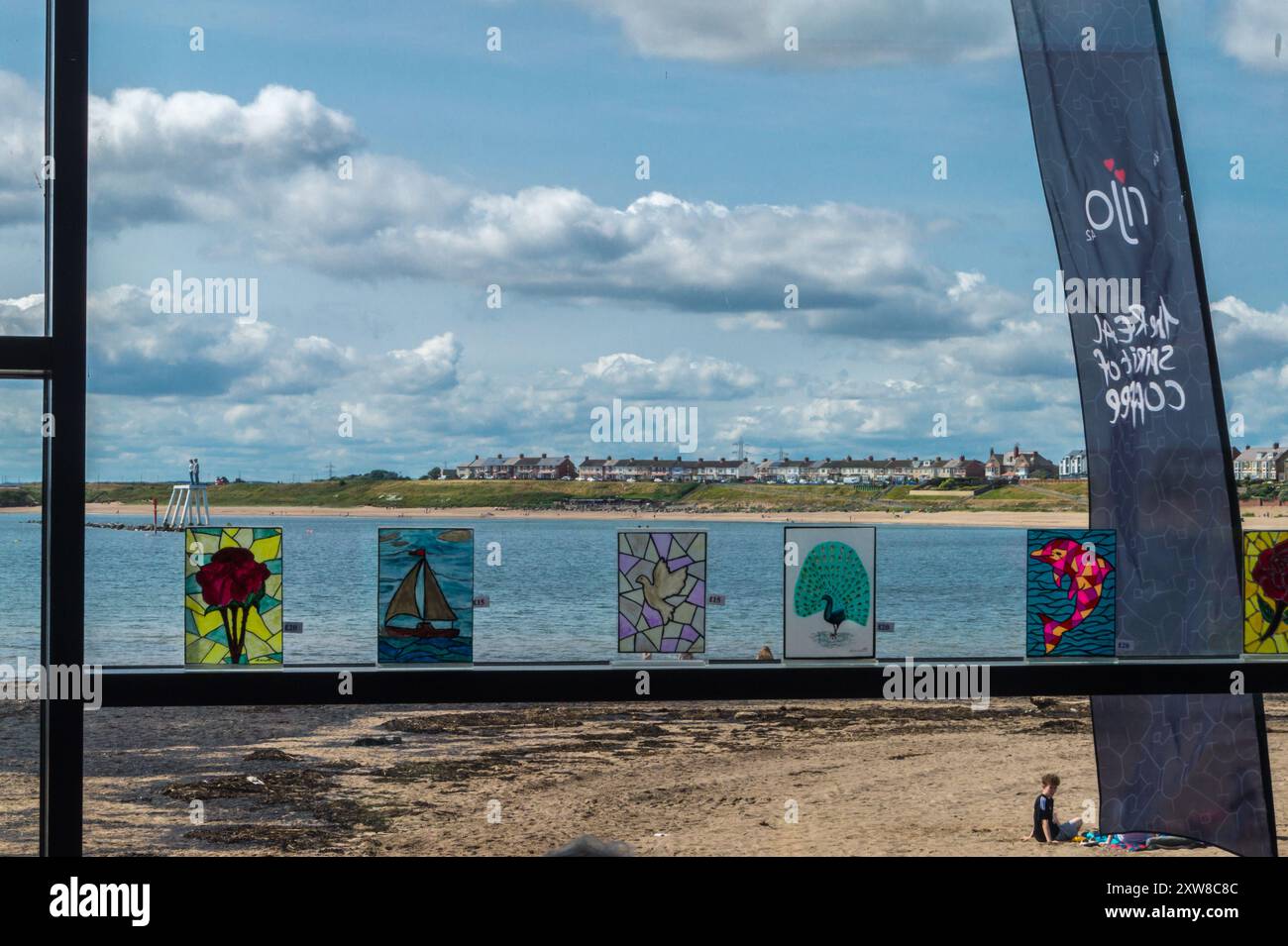 The beach at Newbiggin-on Sea, Northumberland, England Stock Photo - Alamy