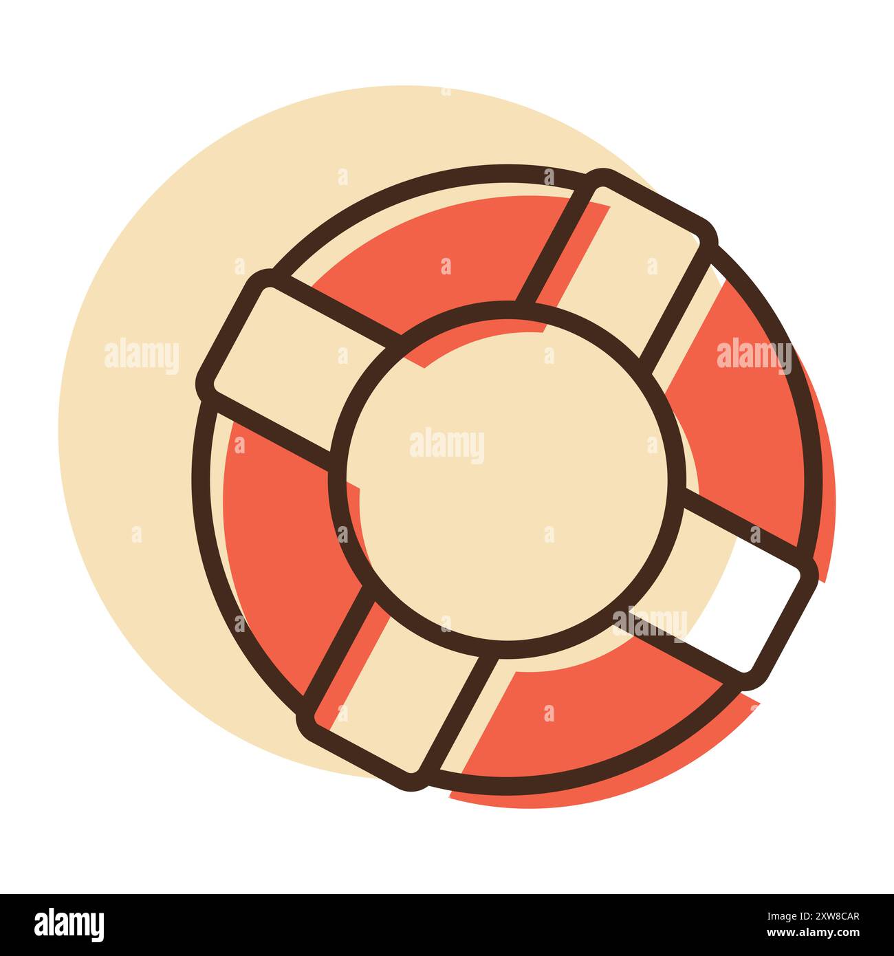 Life ring vector icon. Life preserver symbol. Life saving sign ...