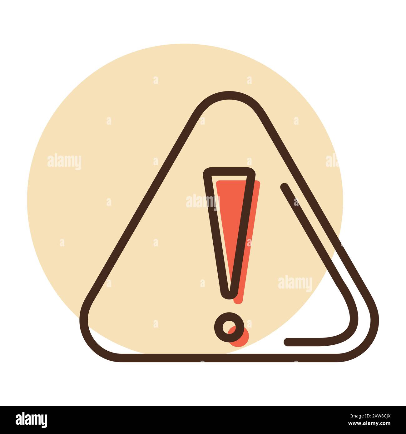 Attention sign with exclamation mark vector icon. Risk sign. Danger ...