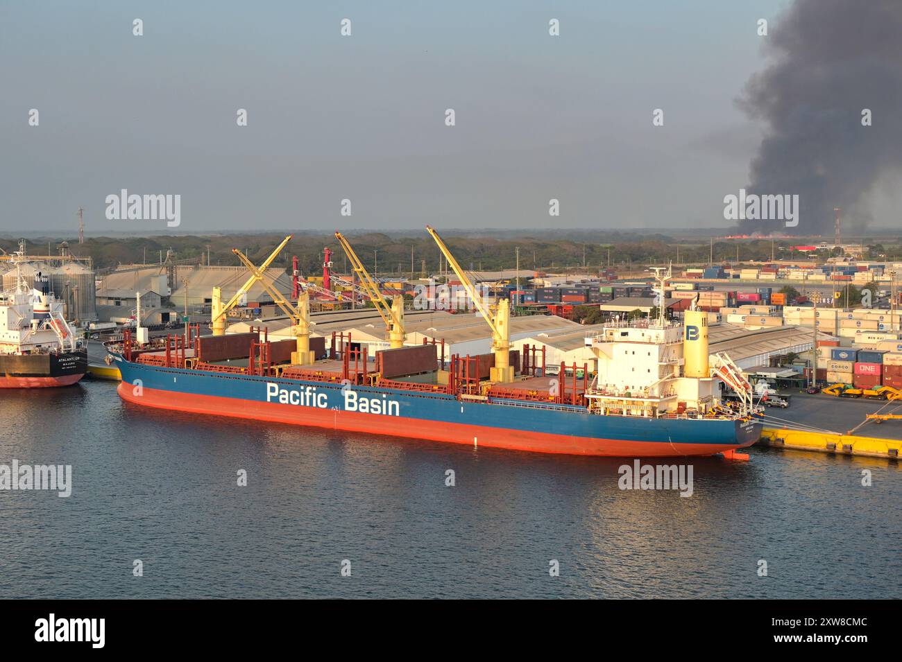 Puerto Quetzal, Guatemala - 19 January 2024: Cargo ship Imabari Logger ...