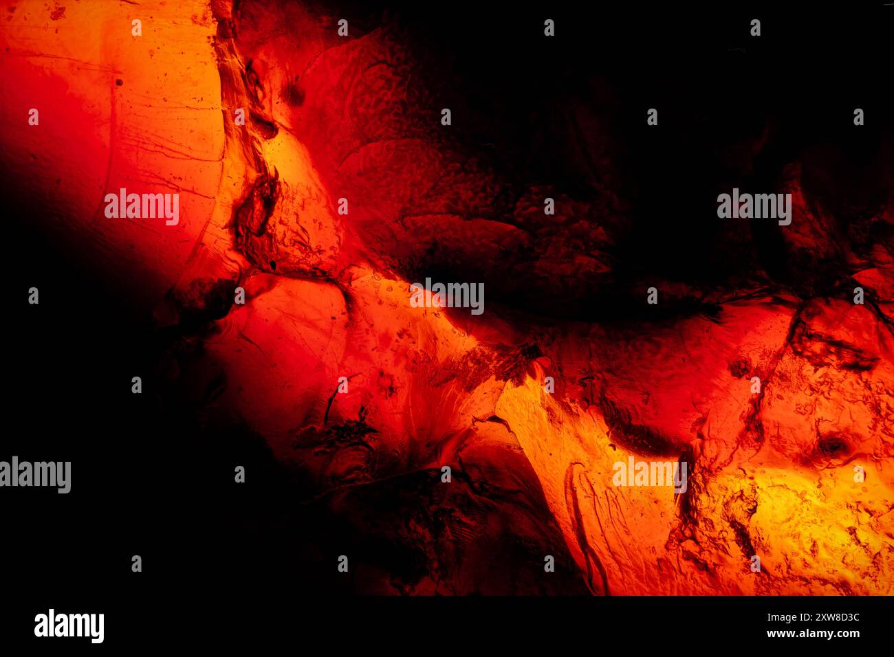 amber detail texture. Micro photography extreme close-up. microscope ...