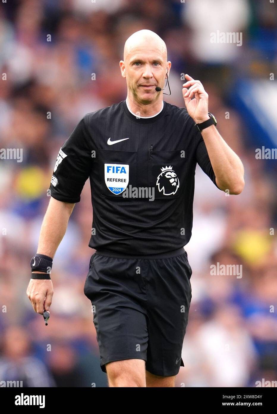 Referee Anthony Taylor during the Premier League match at Stamford ...