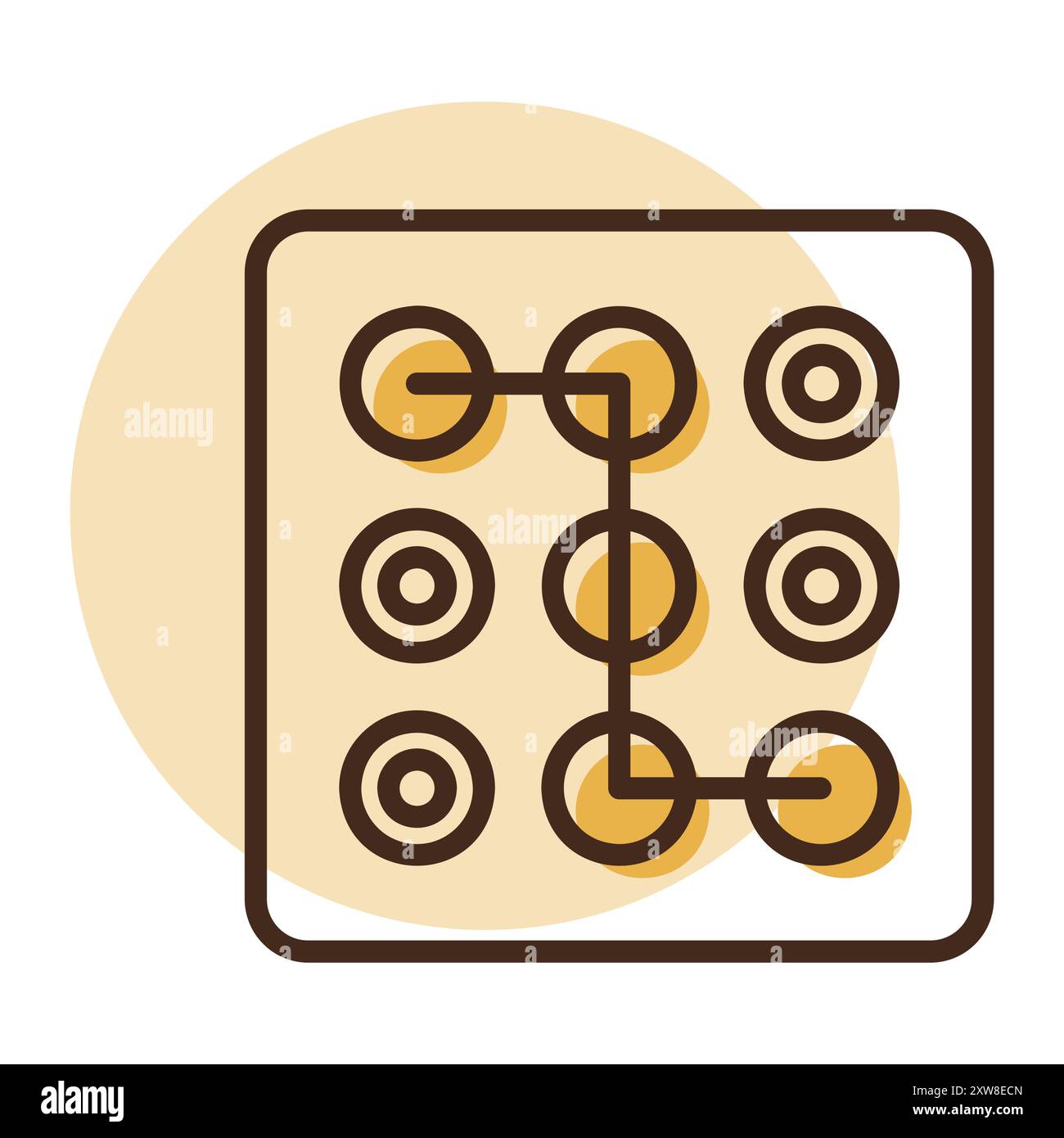 Lock pattern vector icon. Hand entering smartphone password symbol ...