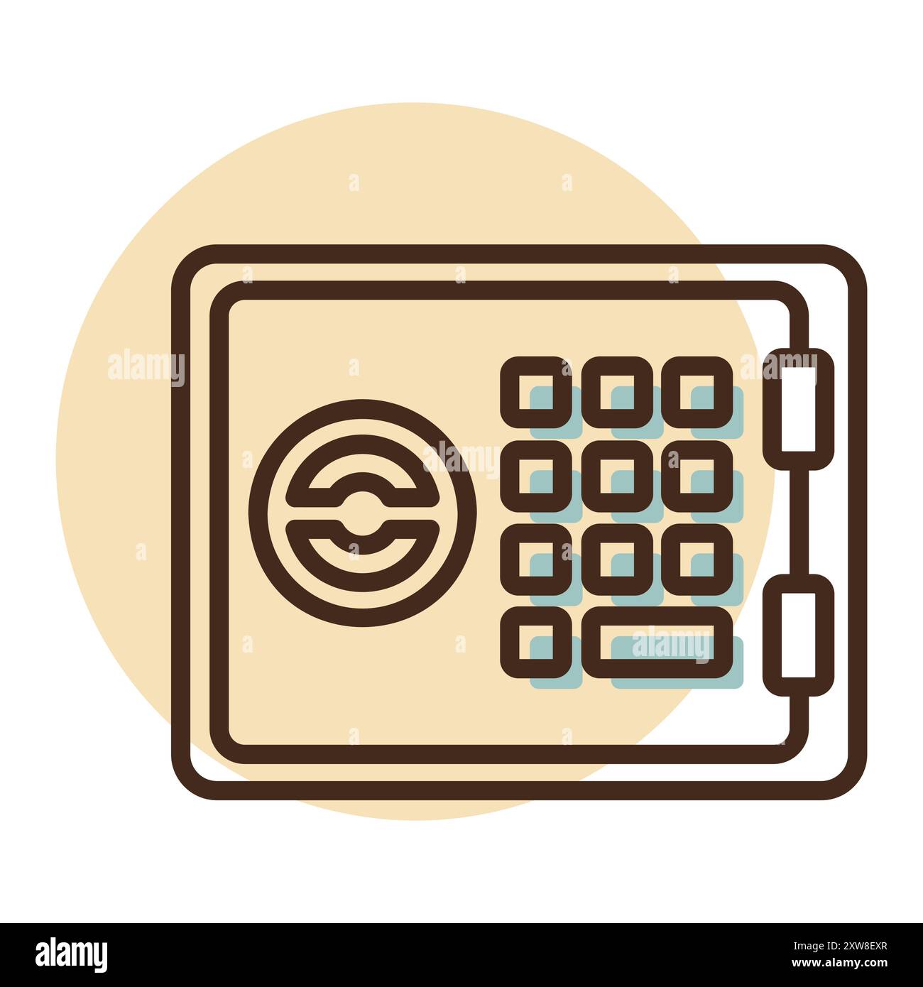 Bank safe vector icon. Security sign. Graph symbol for your web site ...