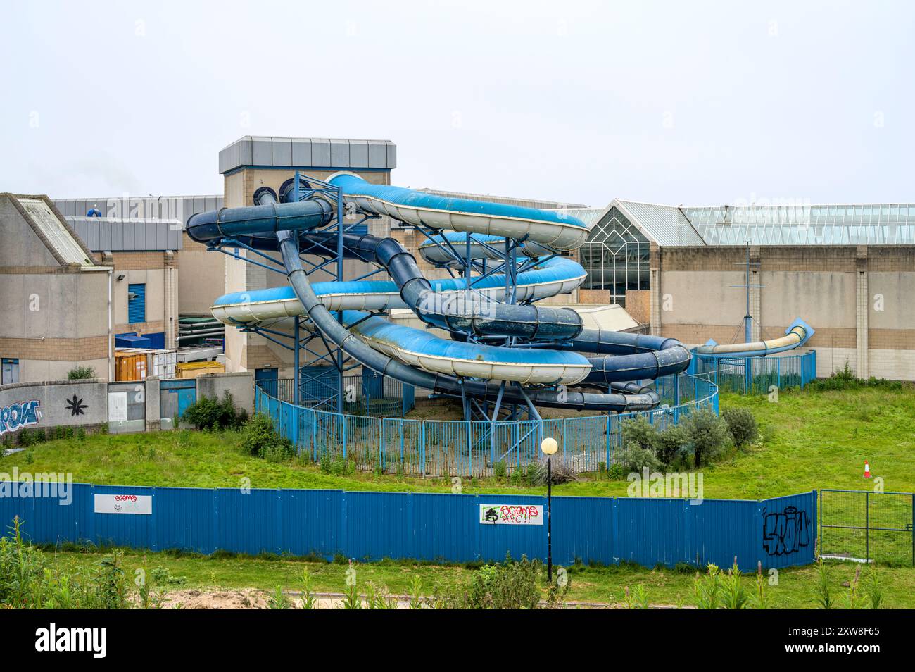 Aberdeen Beach Leisure Centre flumes, Scotland, UK, Europe Stock Photo ...