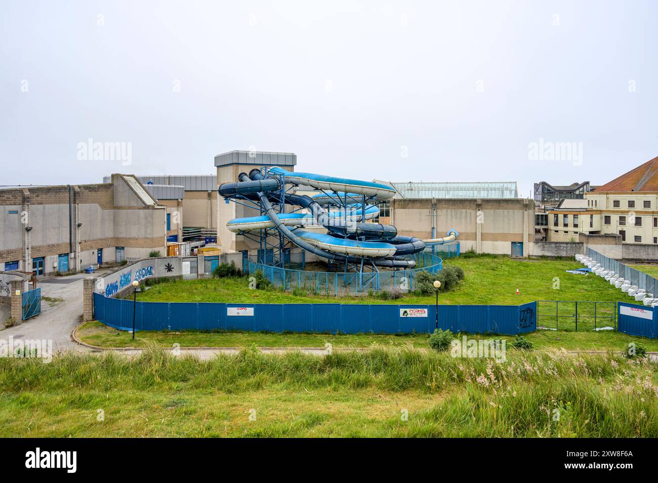 Aberdeen Beach Leisure Centre flumes, Scotland, UK, Europe Stock Photo ...