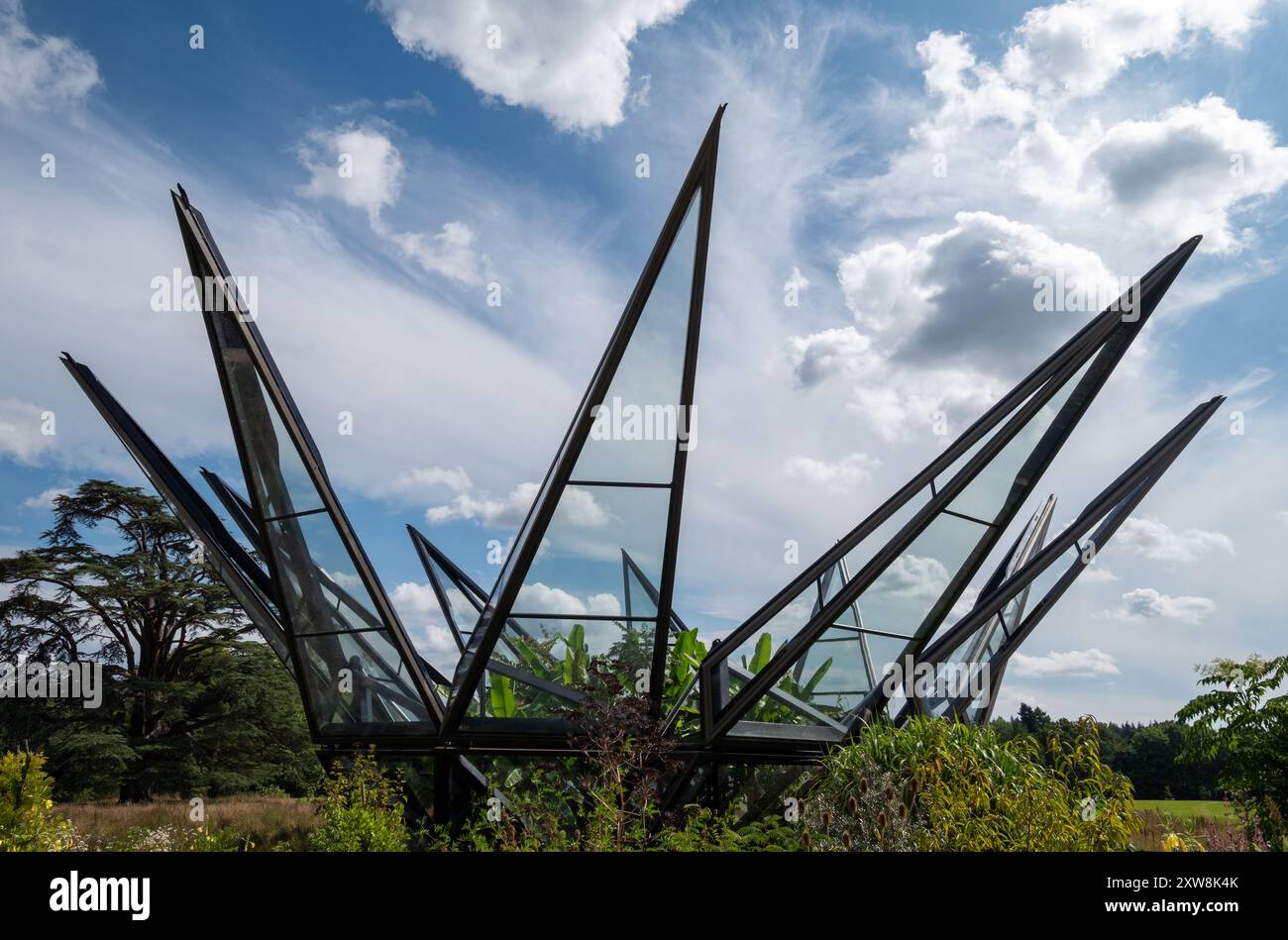 Woolbeding Glasshouse. Pyramid shaped modern conservatory designed by ...