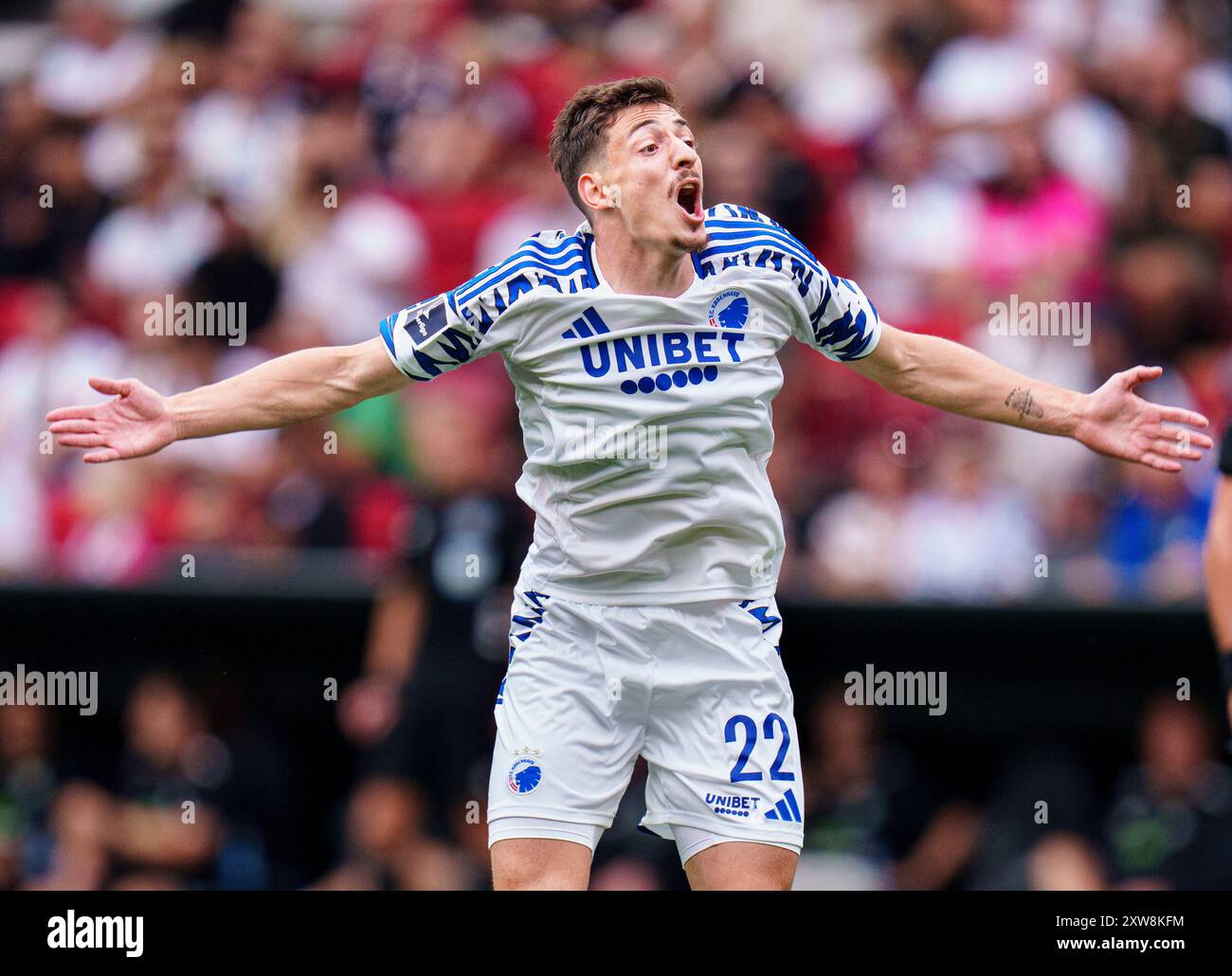 Copenhagen, Denmark. 18th Aug, 2024. FCK's Giorgi Gocholeishvili during ...