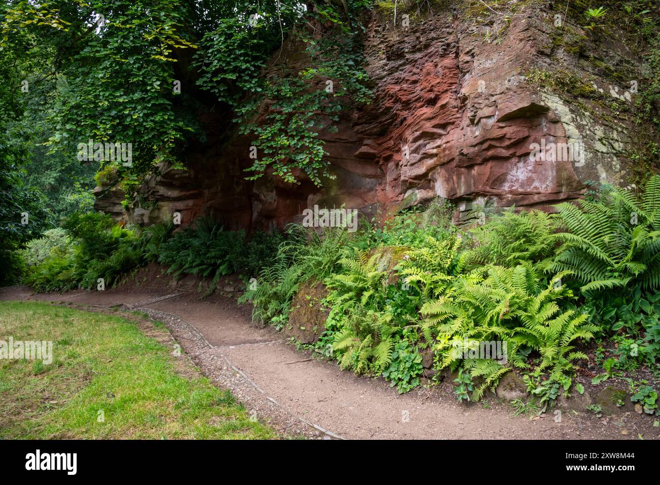 The gardens at Quarry Bank, Styal, Cheshire, England Stock Photo - Alamy