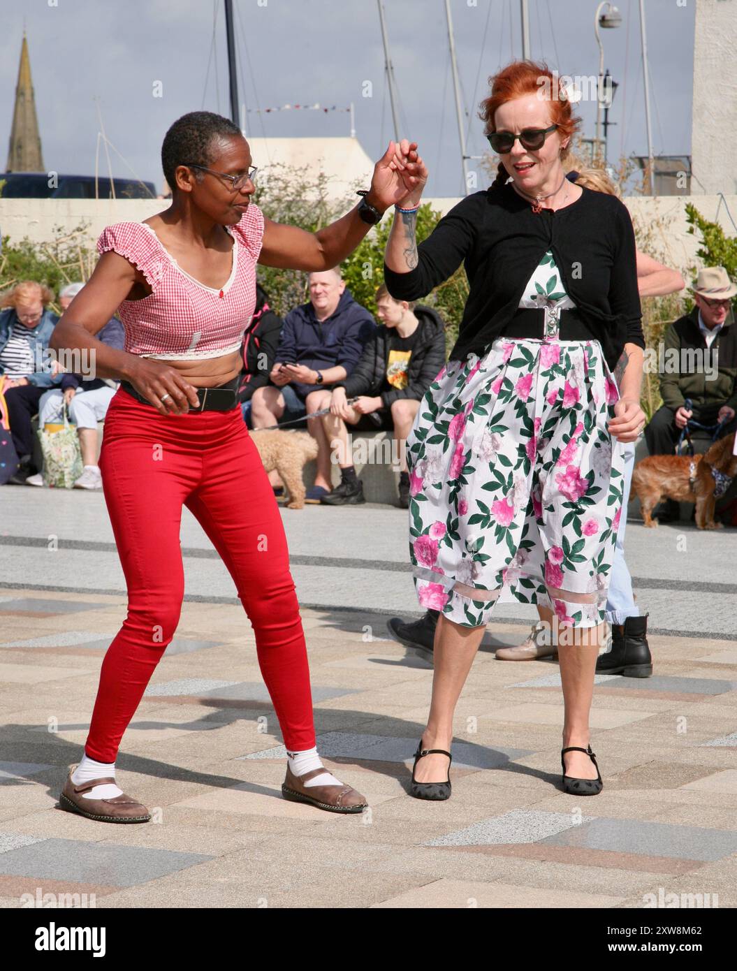 Ladies dancing at the Mussel Tank, Lytham St Annes, Lancashire, United ...