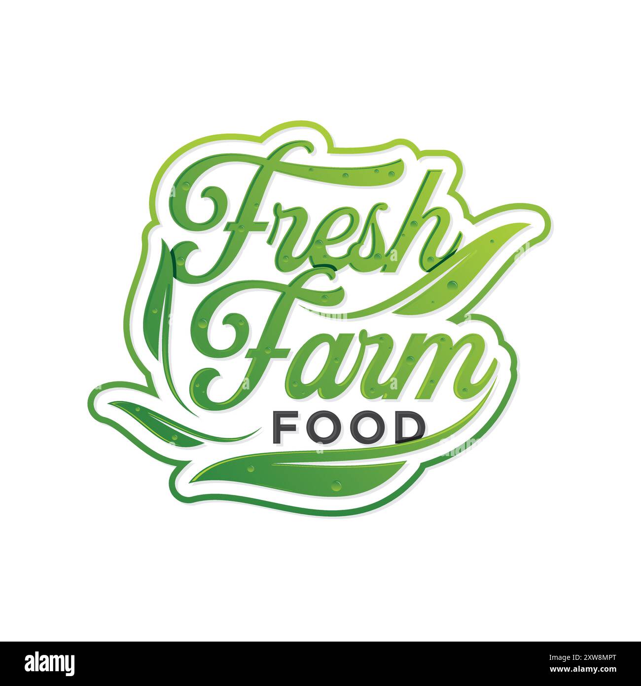 Fresh Farm Food letter text typography for food industry. Vector ...