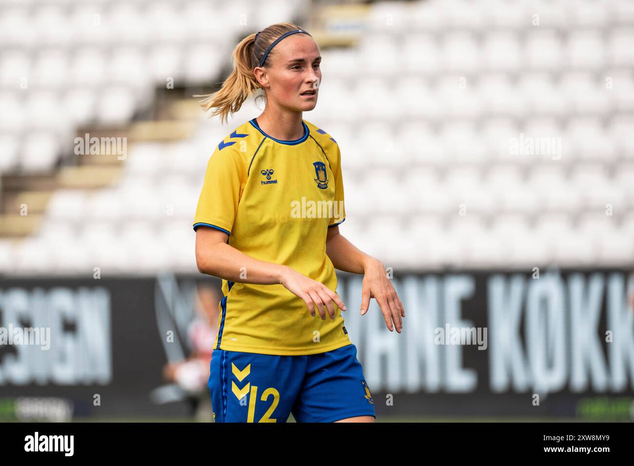 Odense, Denmark. 17th, August 2024. Kamilla Karlsen (12) of Broendby IF ...