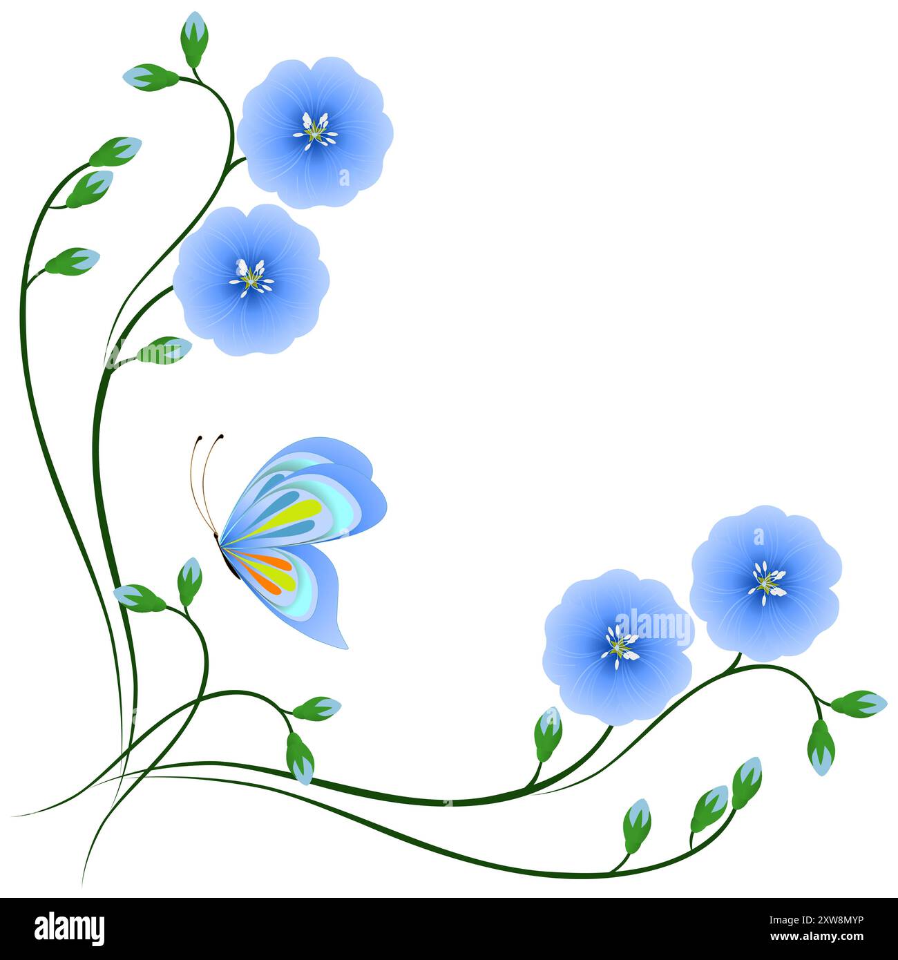 Blue field corner Stock Vector Images - Alamy