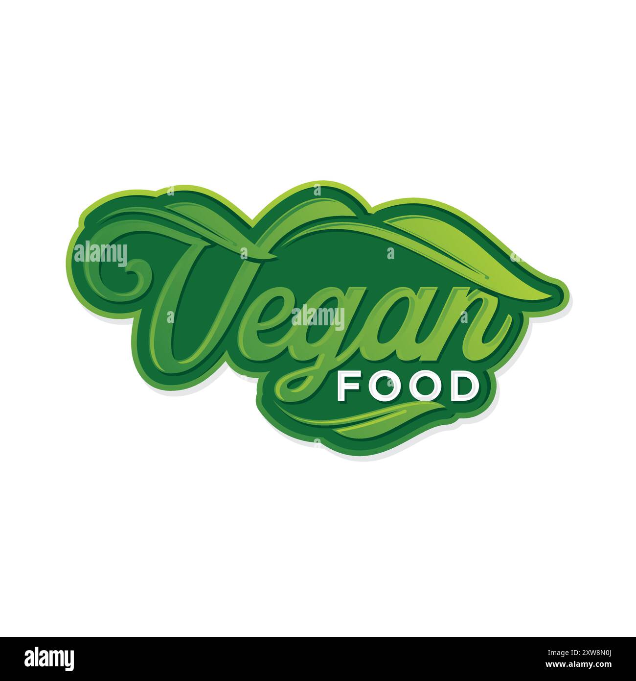 Vegan Food letter text typography for food industry. Vector template ...