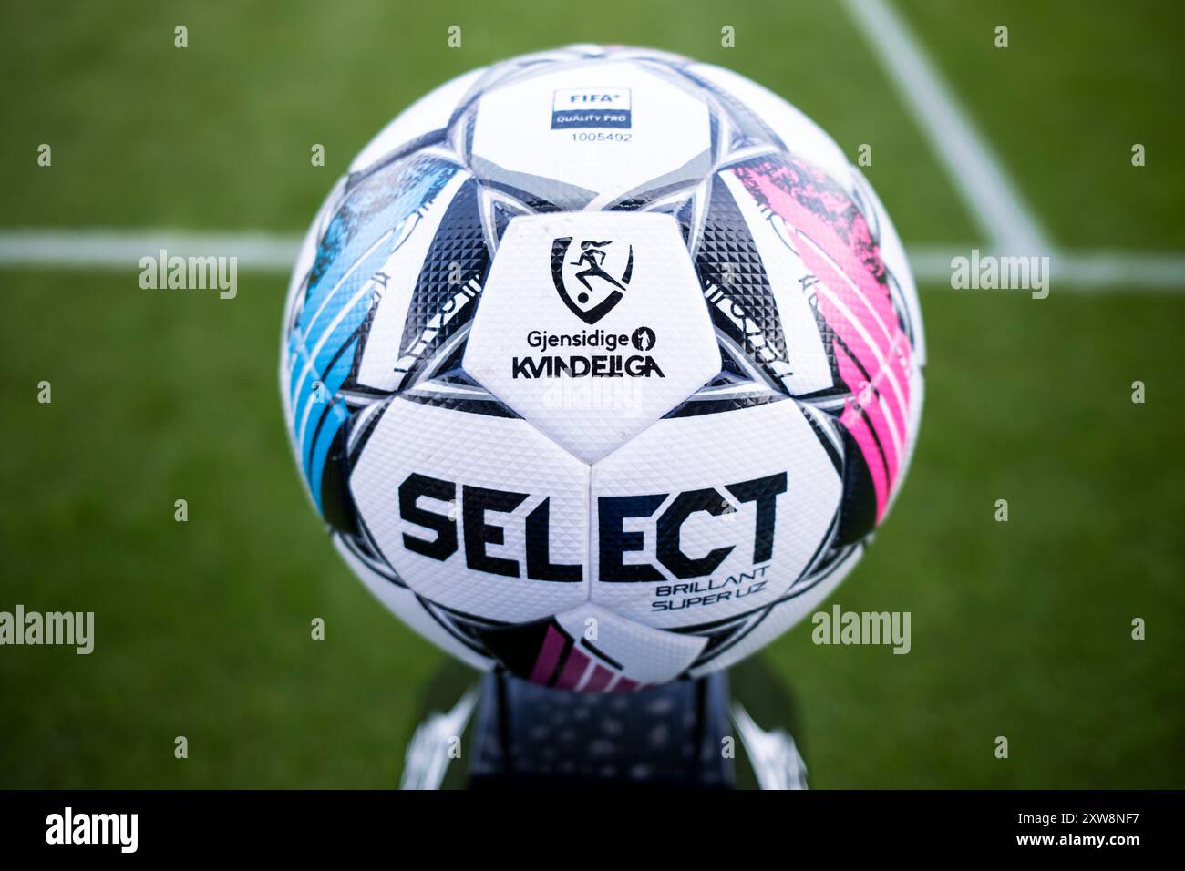 Odense, Denmark. 17th, August 2024. The match ball from Select is ready ...