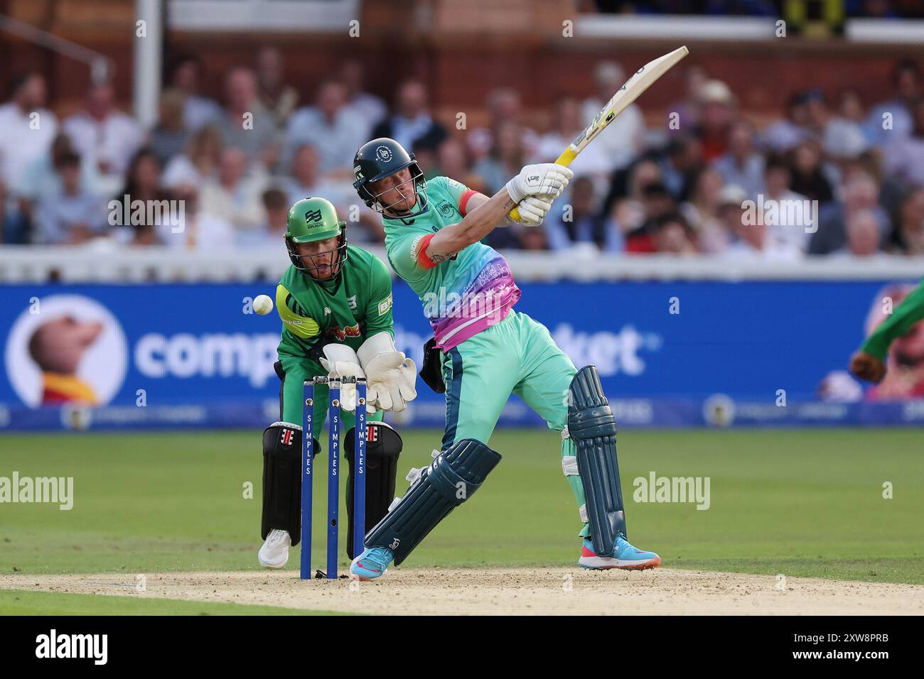 Oval Invincibles' Jordan Cox batting during The Hundred Men's Final at ...