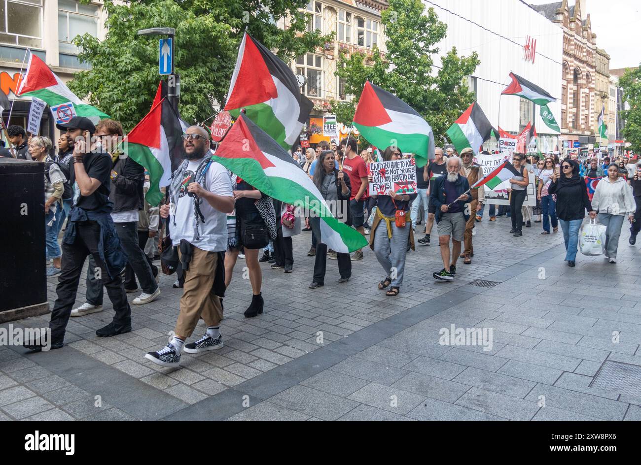 Palestinian flags be carried in a political protest march in city ...